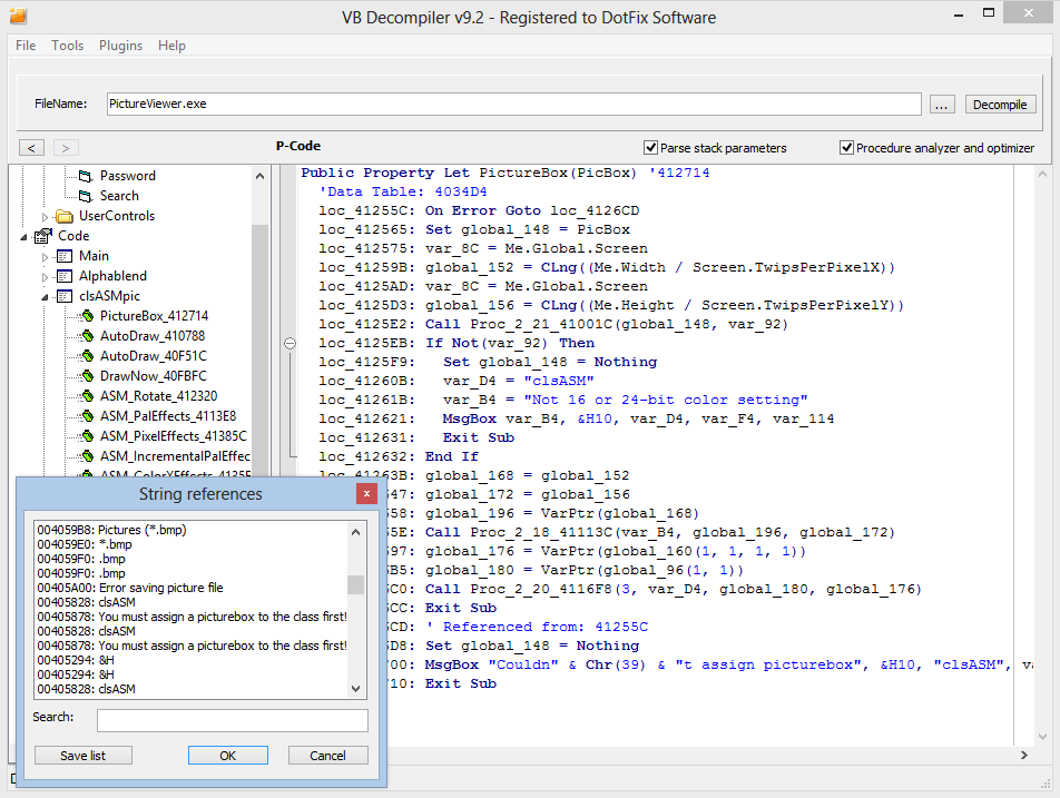 Vb Decompiler Products Visual Basic 60 Decompiler And Net Disassembler